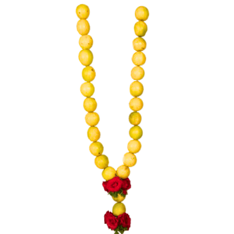 Lemon Garland – 2.5ft (54 Lemons) | Fresh Lemon Garland for Pooja ...