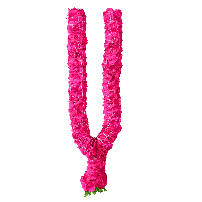 Damask Rose Garland – 2ft | Fresh Paneer Rose Garland for Pooja & Weddings