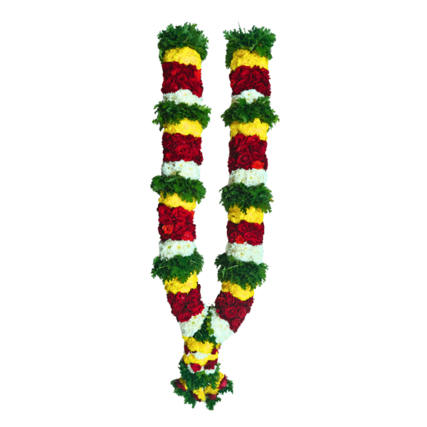 4 Feet Colourful Flower Garland – Chrysanthemum, Roses & Tube Rose ...